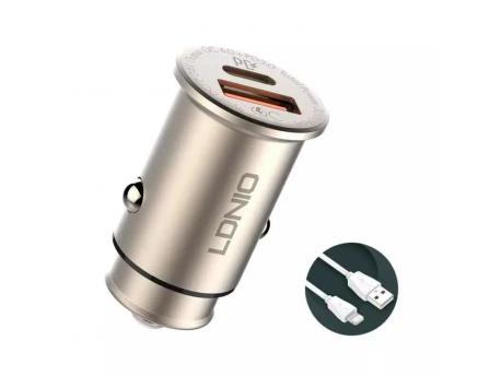 LDNIO C506Q 30W DUAL AUTO PUNJAČ SA USB-C KABLOM