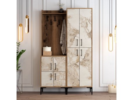 HANAH HOME CIPELARNIK SA ČIVILUKOM BERLIN BA WALNUT WHITE MARBLE