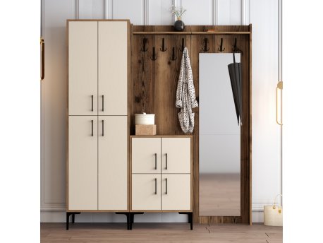 HANAH HOME CIPELARNIK SA ČIVILUKOM BERLIN ABC WALNUT CREAM