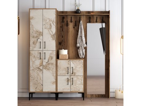 HANAH HOME CIPELARNIK SA ČIVILUKOM BERLIN ABC WALNUT WHITE MARBLE CENA