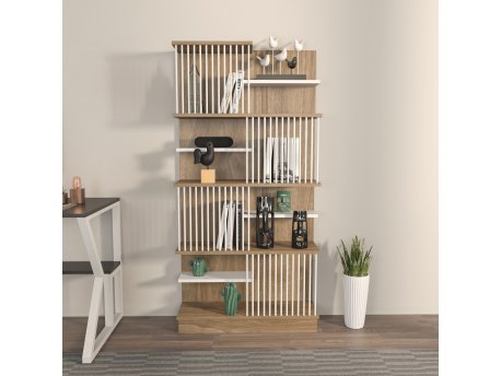 HANAH HOME POLICA ZA KNJIGE ARYA OAK WHITE