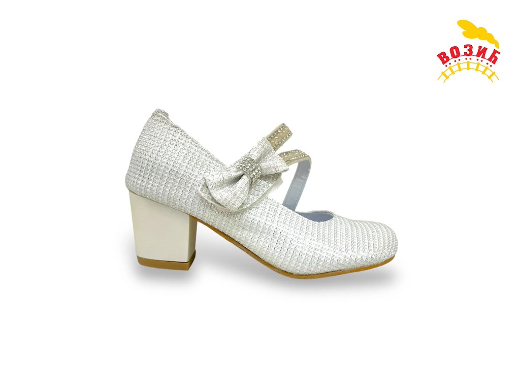 SF white belt ribbon heels