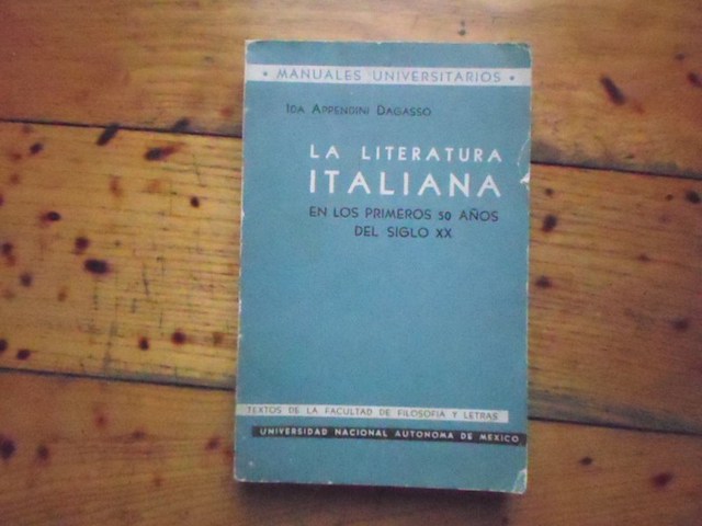 IDA APPENDINI DAGASSO-LA LITERATURA ITALIANA EN LOS PRI