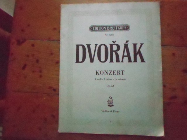DVORAK KONZERT A MOLL A MINOR LA MINEUR OP 53 RETKO