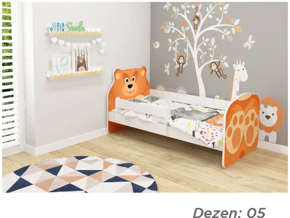 Acma Dečiji krevet VII Animals 160x80cm + dušek dezen 05