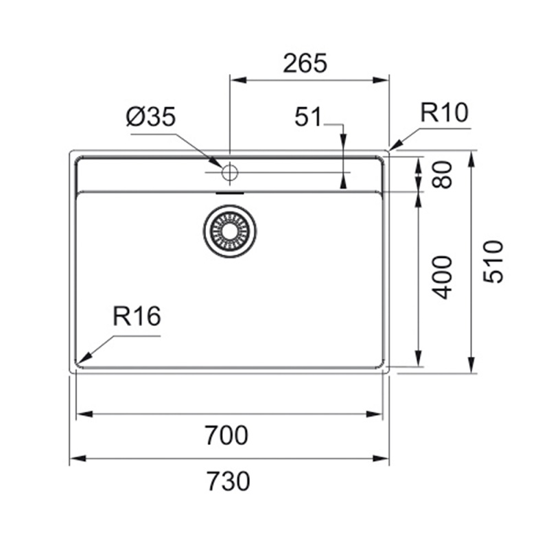 Franke sudopera Maris MRX 210-70 TL 127.0531.917