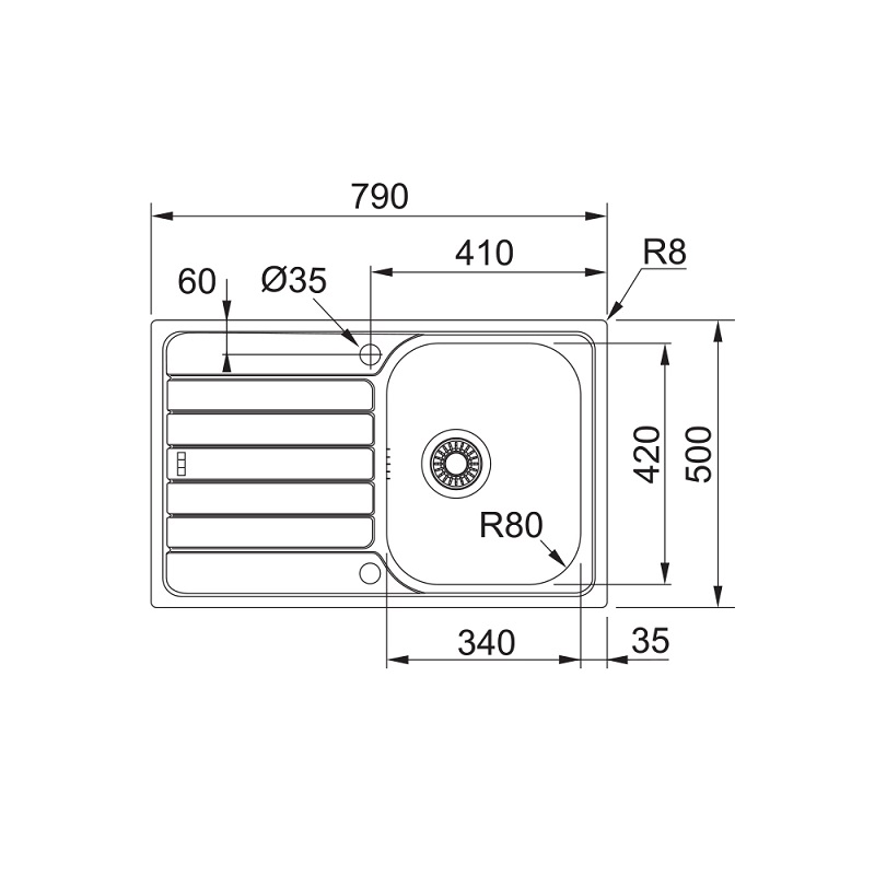 Franke sudopera Spark SKX 611-79 rev 101.0554.878