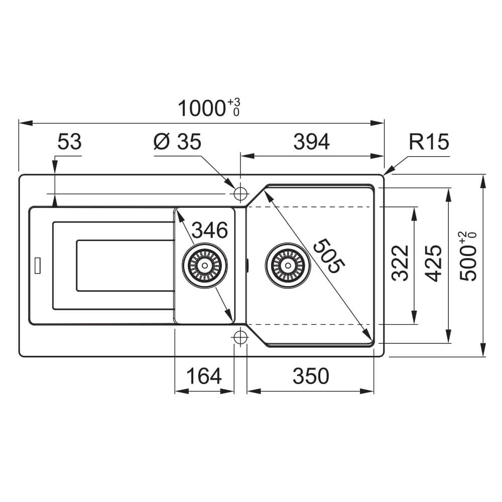 Franke sudopera Urban UBG 651-100 114.0627.257