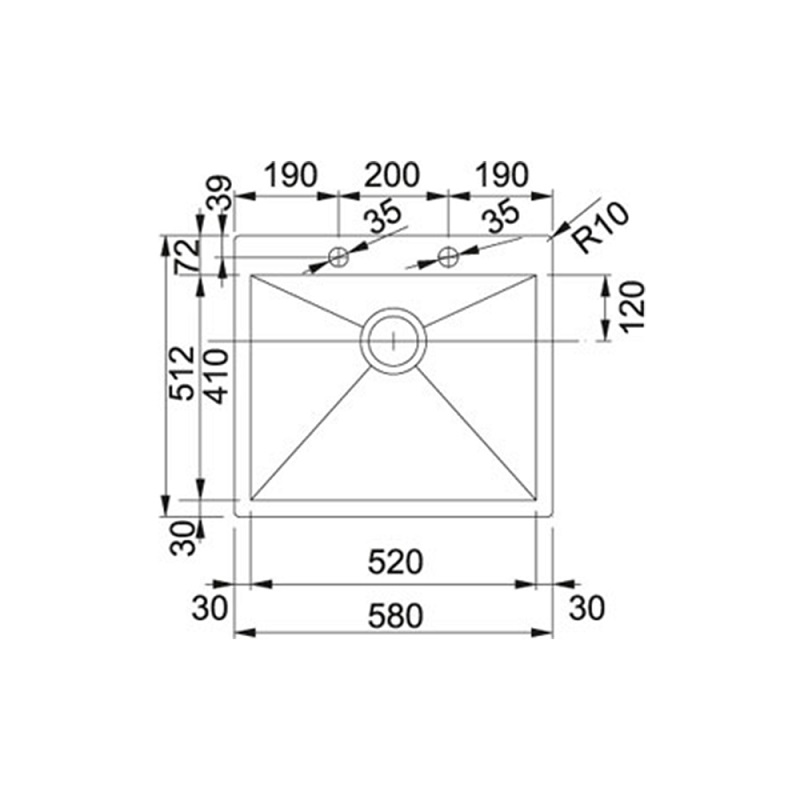 Franke sudopera PLANAR PPX 210-58 TL 127.0203.469