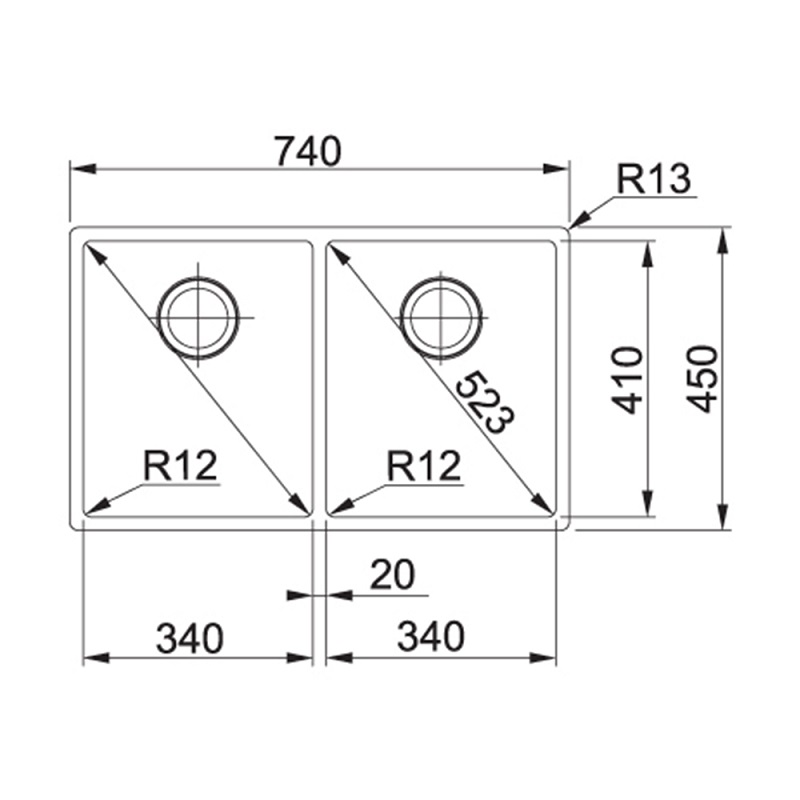 Franke sudopera Box BXX 220/120 34-34 127.0370.188