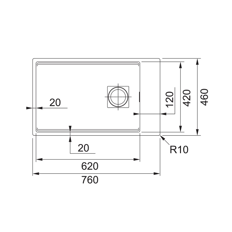 Franke sudopera Kubus 2 KNG 110-62 125.0627.321