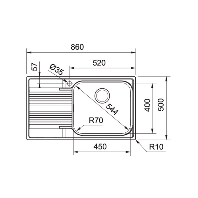 Franke sudopera SMART SRX 611-86 LB 101.0356.849