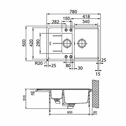 Franke sudopera Basis BFG 651-78 114.0301.345