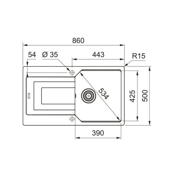 Franke sudopera Urban UBG 611-86 114.0556.614