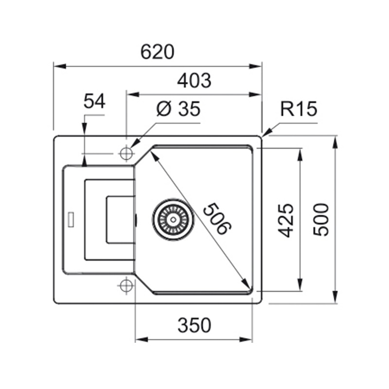 Franke sudopera Urban UBG 611-62 A 114.0556.582