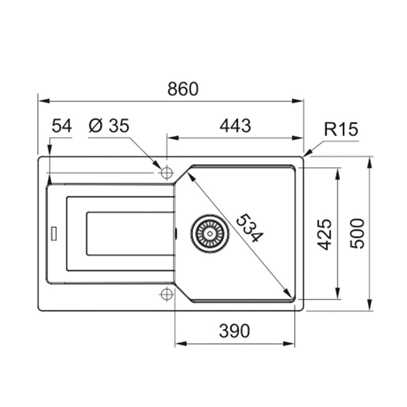 Franke sudopera Urban UBG 611-86 114.0580.459