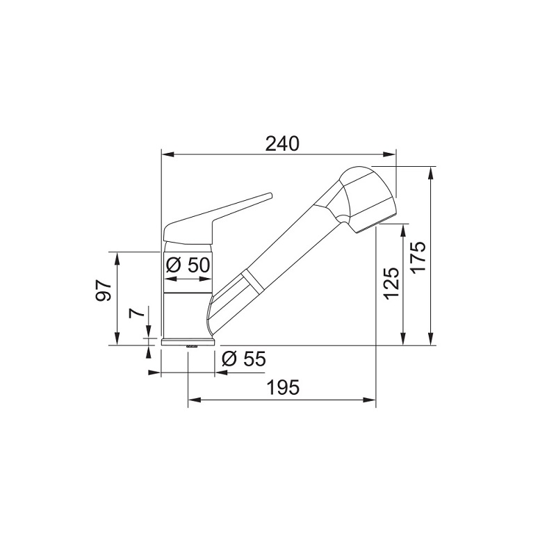 Franke slavina Novara Plus Doccia 115.0659.840