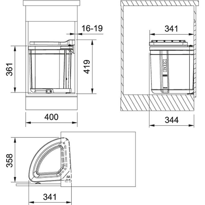 Franke sorter za otpad Pivot 121.0307.563