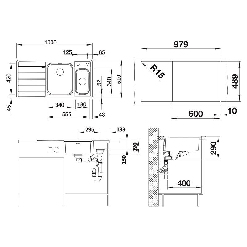 Blanco sudopera Axis III 6 S-IF 522104