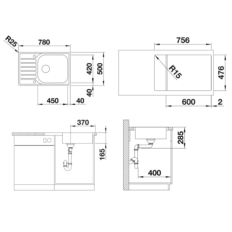 Blanco sudopera Lantos XL 6 S-IF Compact 523140