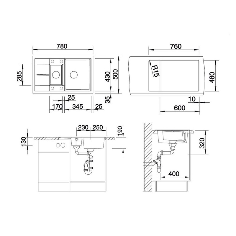 Blanco sudopera Metra 6 S Compact 513468