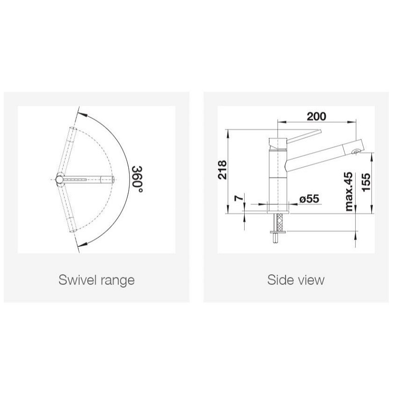 Blanco slavina Alta Compact 526162