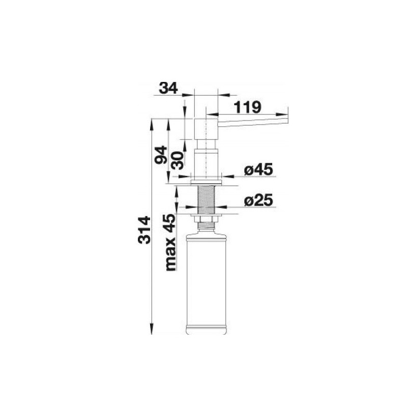 Blanco dozer Lato Silgranit®-Look 526177