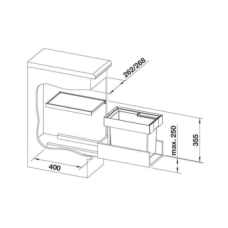 Blanco sistem za otpad SELECT FLEXON II 30/1 521542