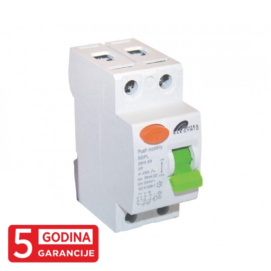 ME-FID sklopka 32A 100mA 1P+N SGPL 5Y Mitea Electric