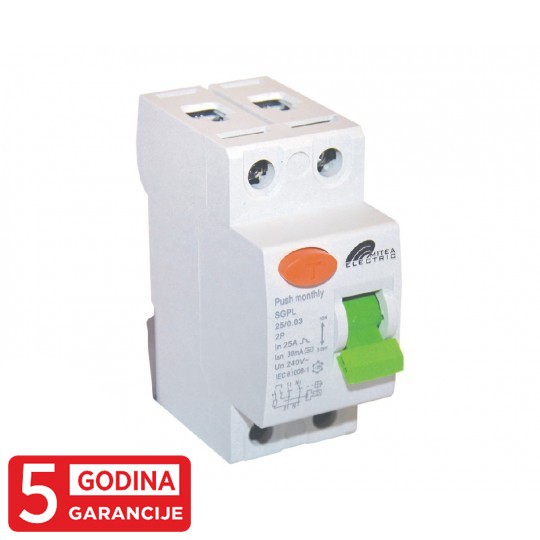 ME-FID sklopka 40A 30mA 1P+N SGPL 5Y Mitea Electric