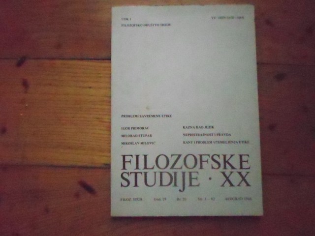 FILOZOFSKE STUDIJE XX 1988