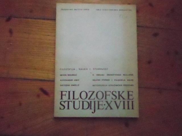 FILOZOFSKE STUDIJE XVIII 1986