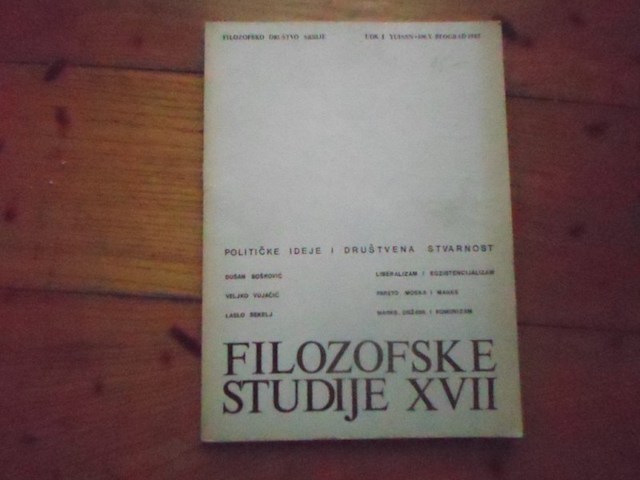 FILOZOFSKE STUDIJE XVII 1985