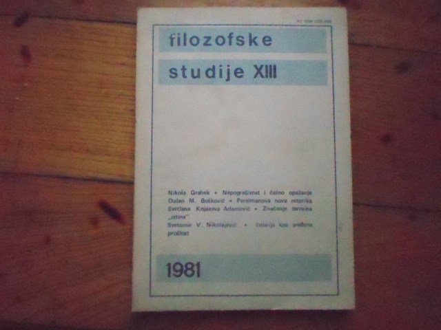 FILOZOFSKE STUDIJE XIII 1981