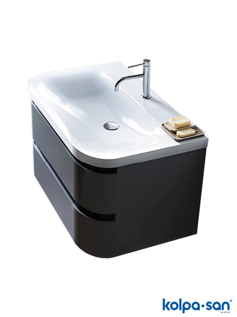 Lavabo sa ormarićem 546190 Kolpa San Vittoria tamno siva 80cm