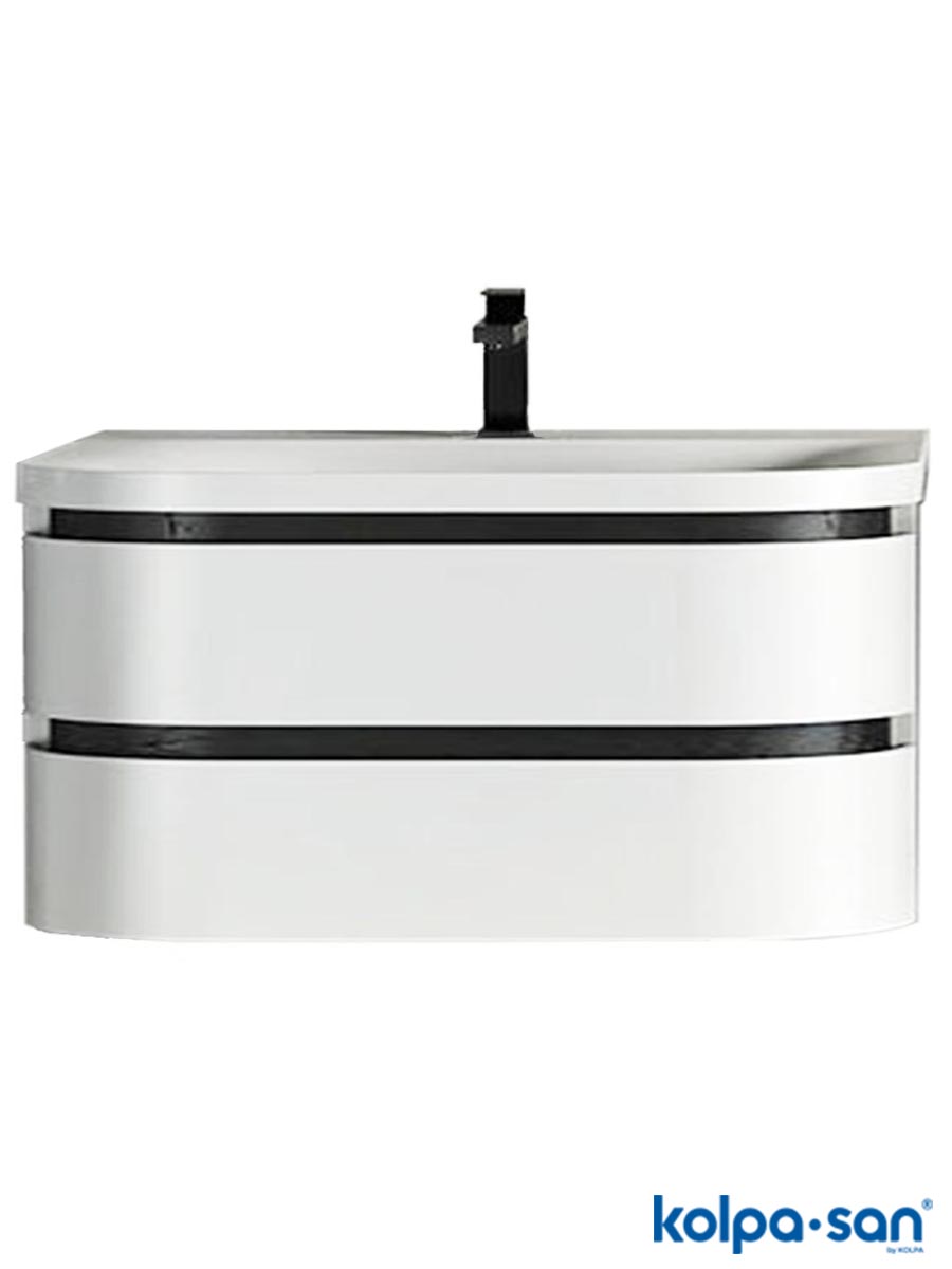 Lavabo sa ormarićem 547040 Kolpa San Vittoria bela 100cm