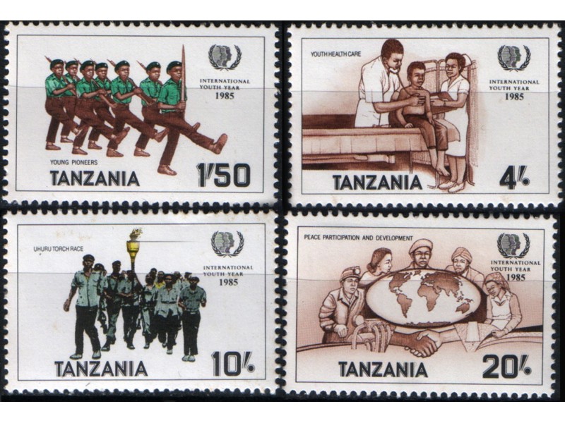 kt630y 20.jan1986 Tanzania Mi288-91 -o-