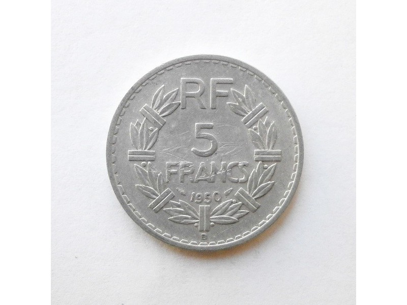 Francuska 5 franaka 1950 B