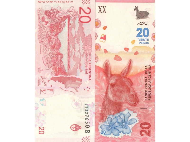 ARGENTINA 20 Pesos 2018 UNC, P-362