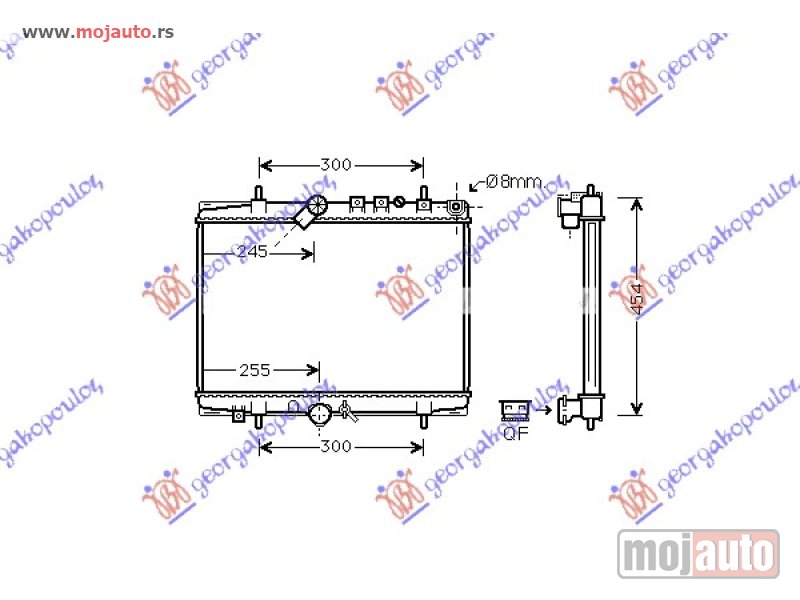 Hladnjak vode motora