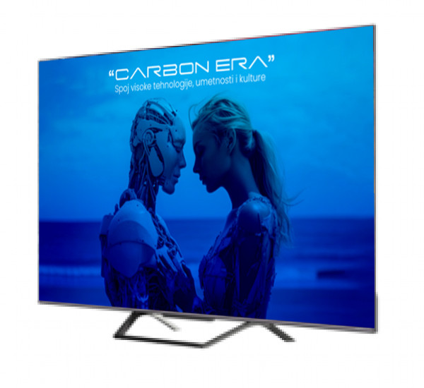 Carbon QLED Smart TV 75UHD Frameless, 4K Ultra HD, Smart TV, Google TV, Bluetooth, HDR10, HLG