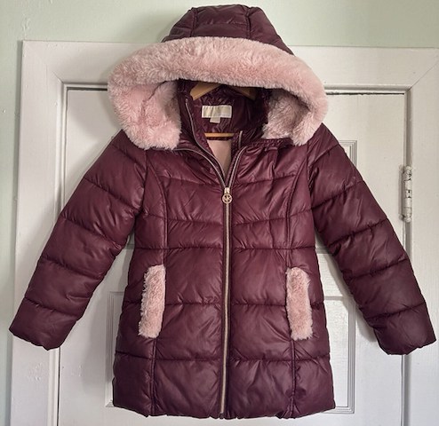 Michael Kors Length Puffer Jacket Dark Red/Wine