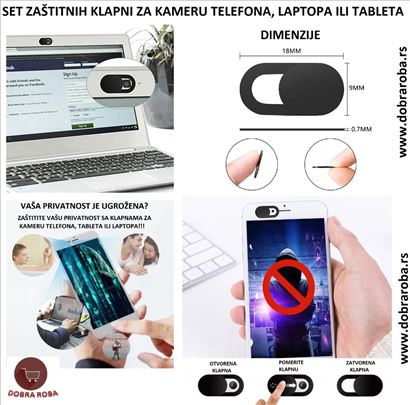 Zaštitne klapne za kameru laptopa - set od 6 klapn