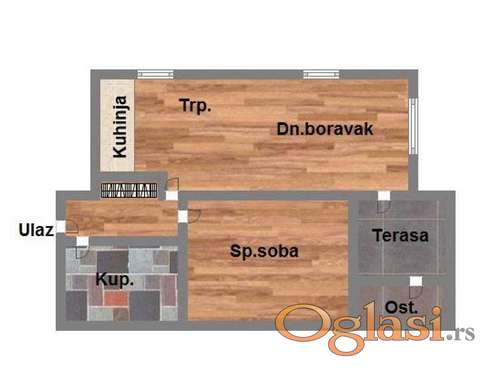 Dvosoban stan u izgradnji , pdv, 46m2 - STARA DETELINARA -