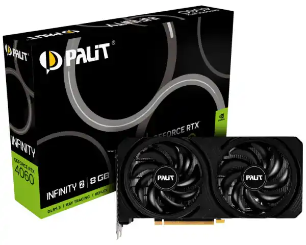 PALIT RTX4060 Infinity 2 8GB GDDR6 128bit 3-DP HDMI (NE64060019P1-1070L) grafička karta