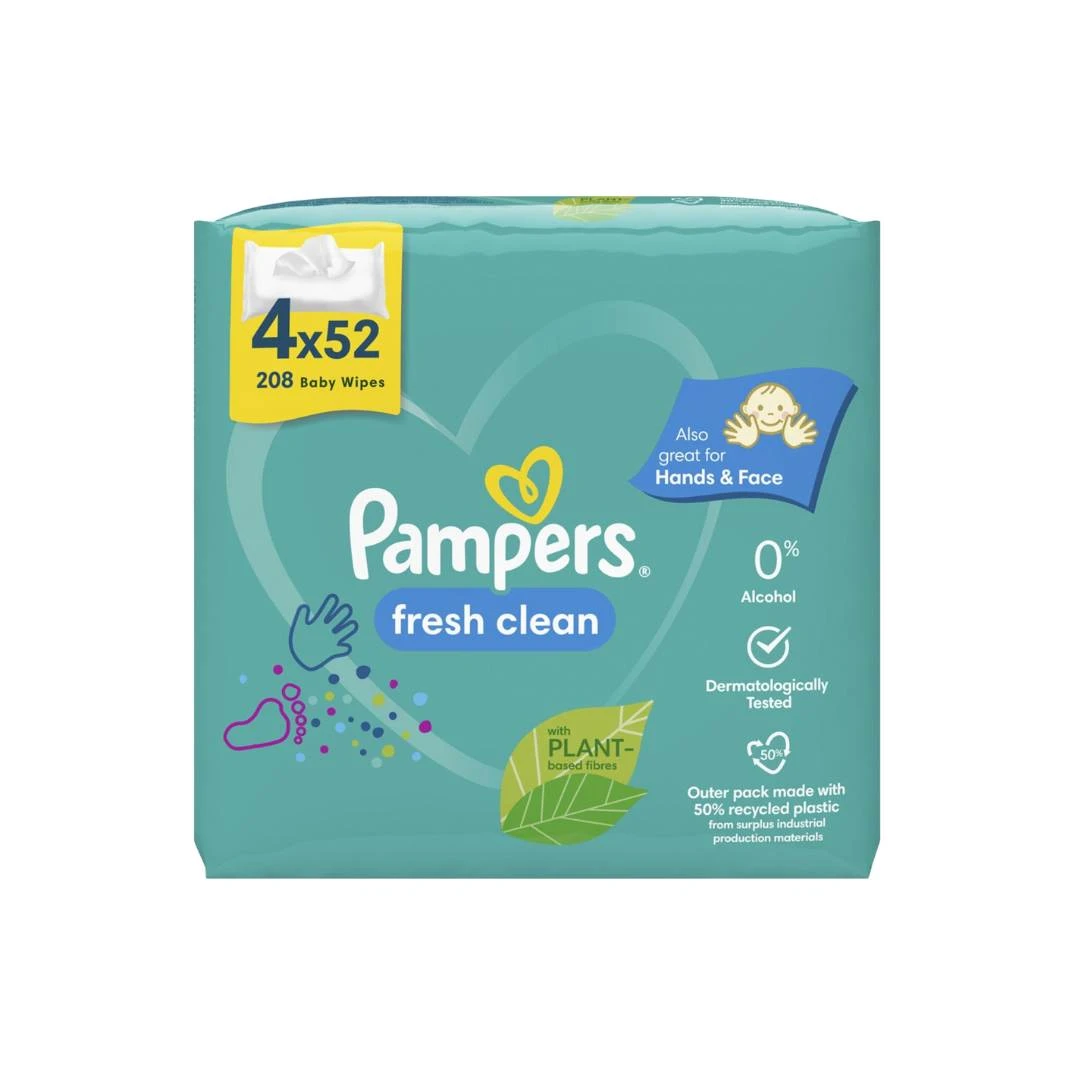 Pampers® Vlažne Maramice Fresh Clean 4x52 PROMO PAKOVANJE