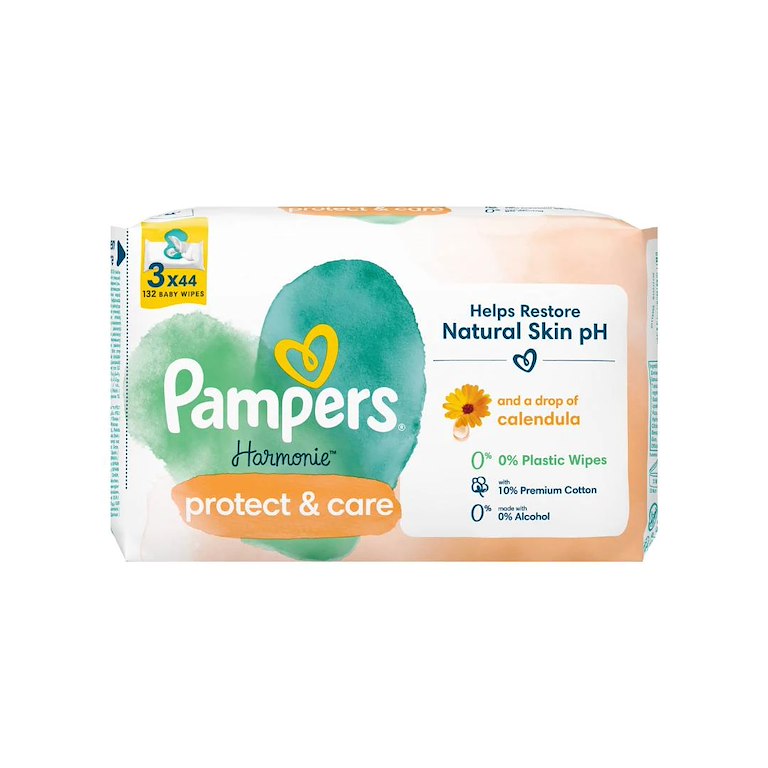 Pampers® Vlažne Maramice Protect Care sa Nevenom 3x44