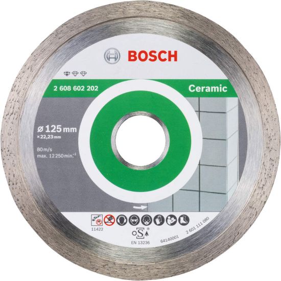 Bosch dijamantska rezna ploča Standard for Ceramic 125 x 22,23 x 1,6 x 7 mm - pakovanje od 1 komada (2608602202)