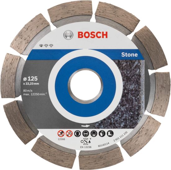 Bosch dijamantska rezna ploča Standard for Stone 125 x 22,23 x 1,6 x 10 mm pakovanje od 10 komada - 2608603236