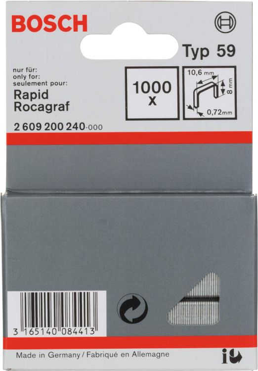 Bosch spajalica od tanke žice tip 59 10,6 x 0,72 x 8 mm - 2609200240